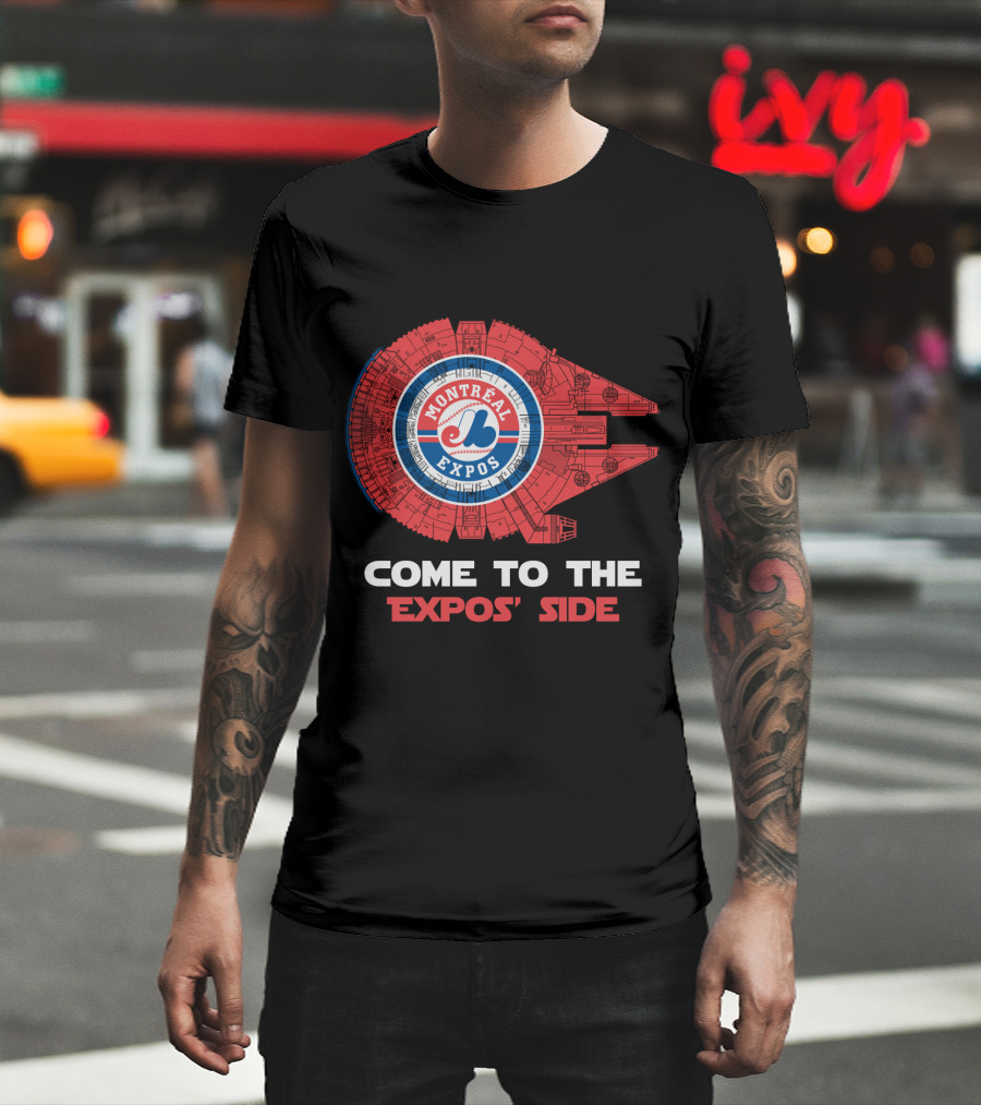 Montreal Expos Come To The Expos' Side Millennium Falcon MLB T-Shirt