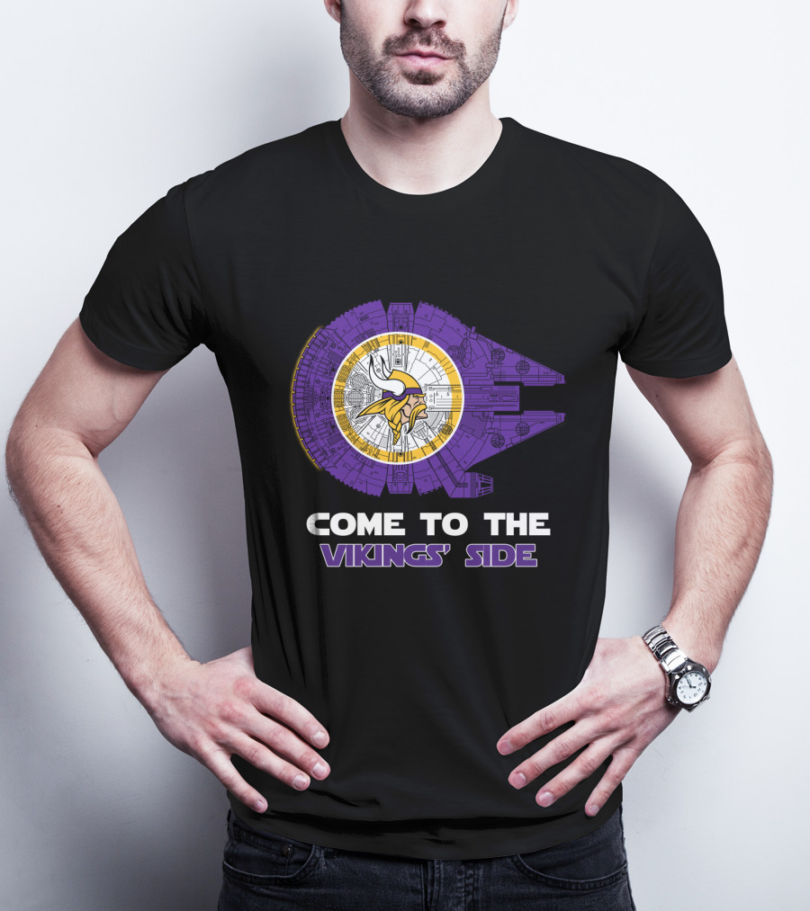 Come To The Vikings' Side Minnesota Vikings Millennium Falcon Nfl T-Shirt
