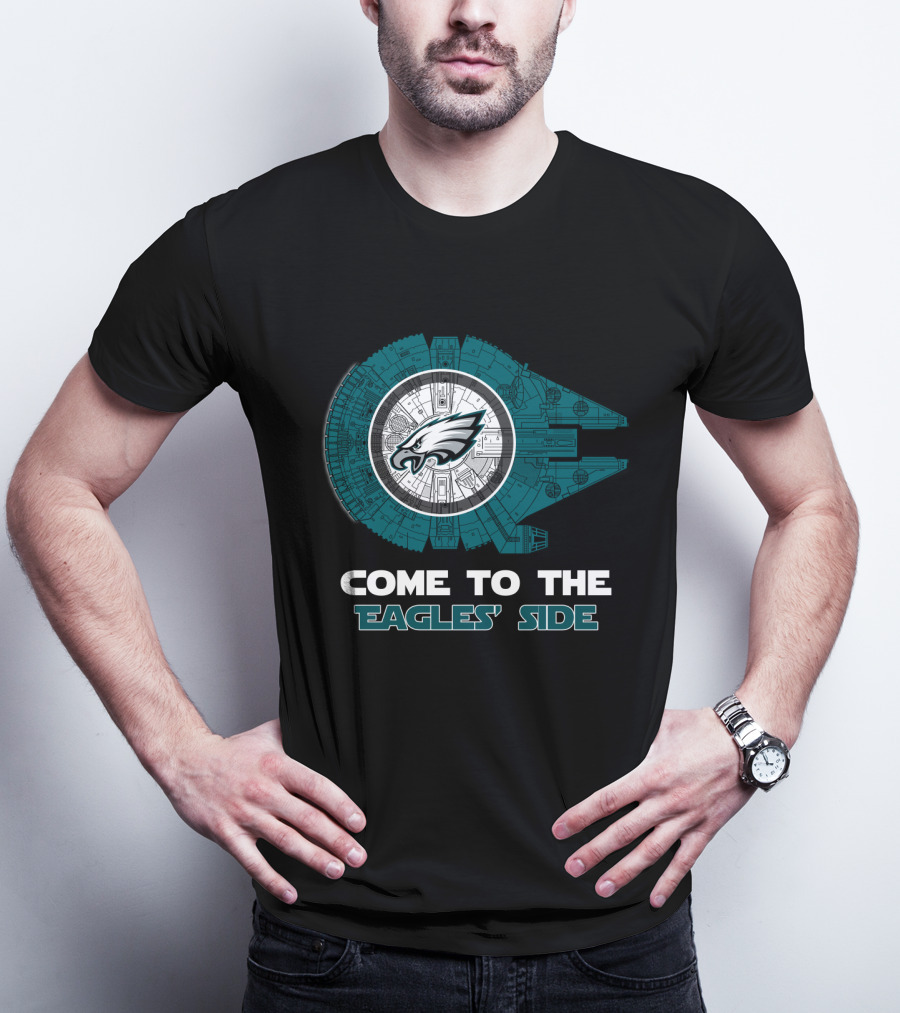 Philadelphia Eagles Come To The Eagles' Side Millennium Falcon Nfl T-Shirt