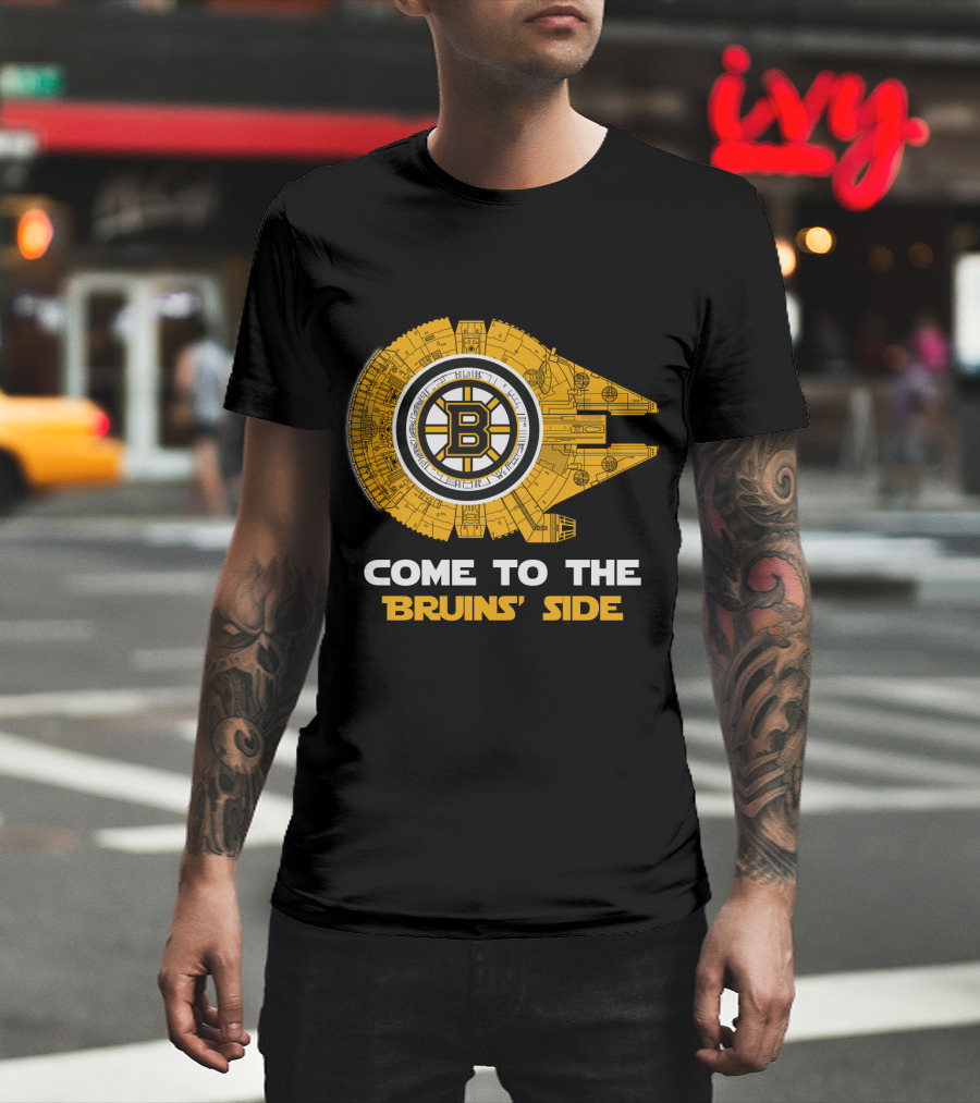 Come To The Bruins' Side Millennium Falcon T-Shirt