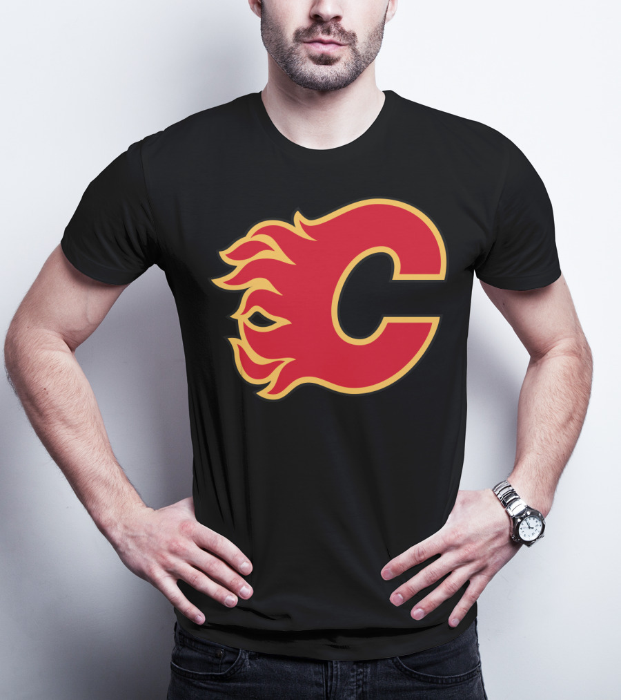 Calgary Flames Hockey Team Fiery T-Shirt