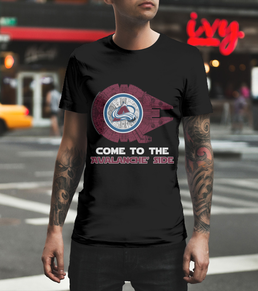 Colorado Avalanche Come To The Avalanche' Side Millennium Falcon T-Shirt