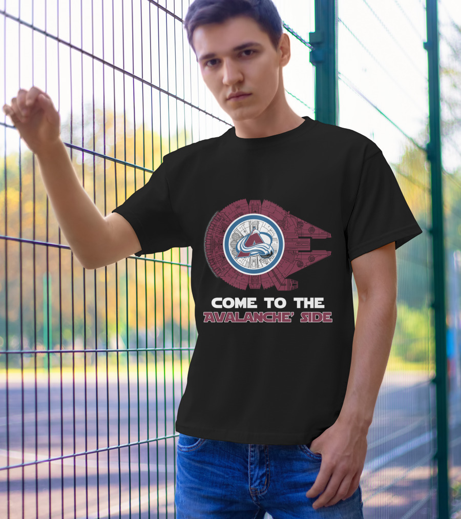 Colorado Avalanche Come To The Avalanche' Side Millennium Falcon T-Shirt