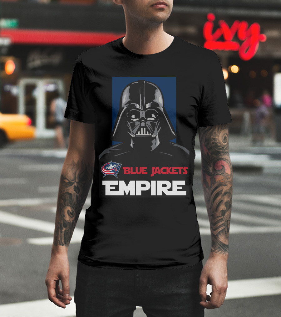 Columbus Blue Jackets Empire Darth Vader NHL T-Shirt