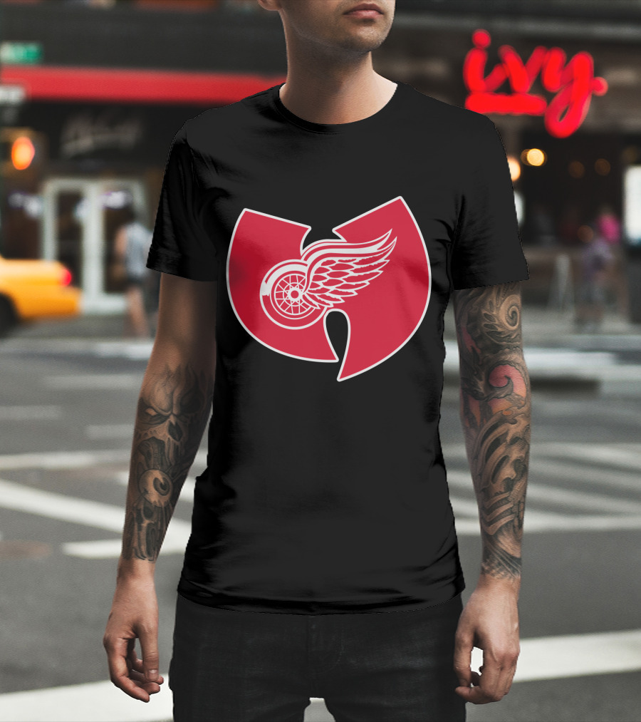 Detroit Red Wings Wu-Tang Clan Logo Merge T-Shirt