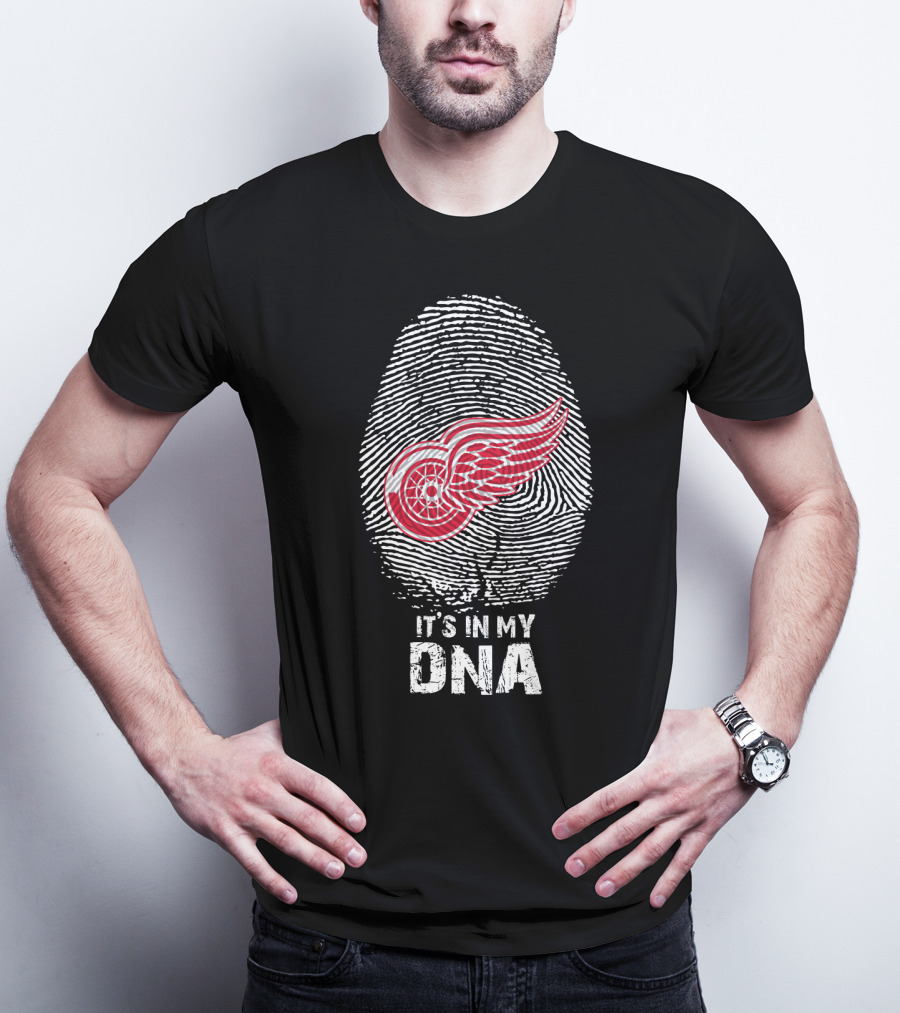 Red Wings It's In My DNA Fingerprint T-Shirt