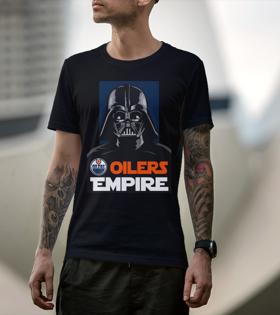 Edmonton Oilers Empire Darth Vader NHL T-Shirt