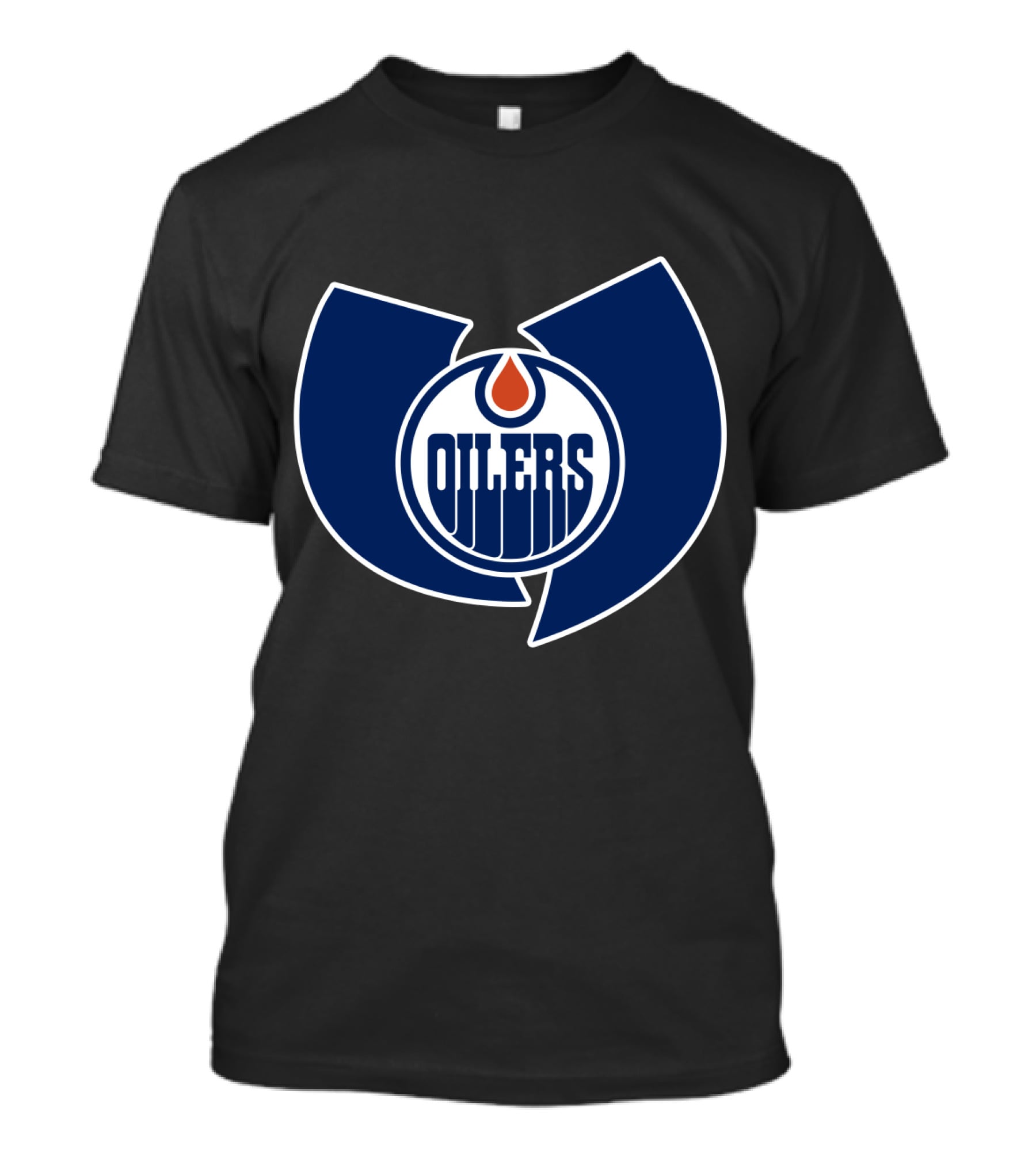 Edmonton Oilers Wu Tang Clan Logo Crossover T-Shirt