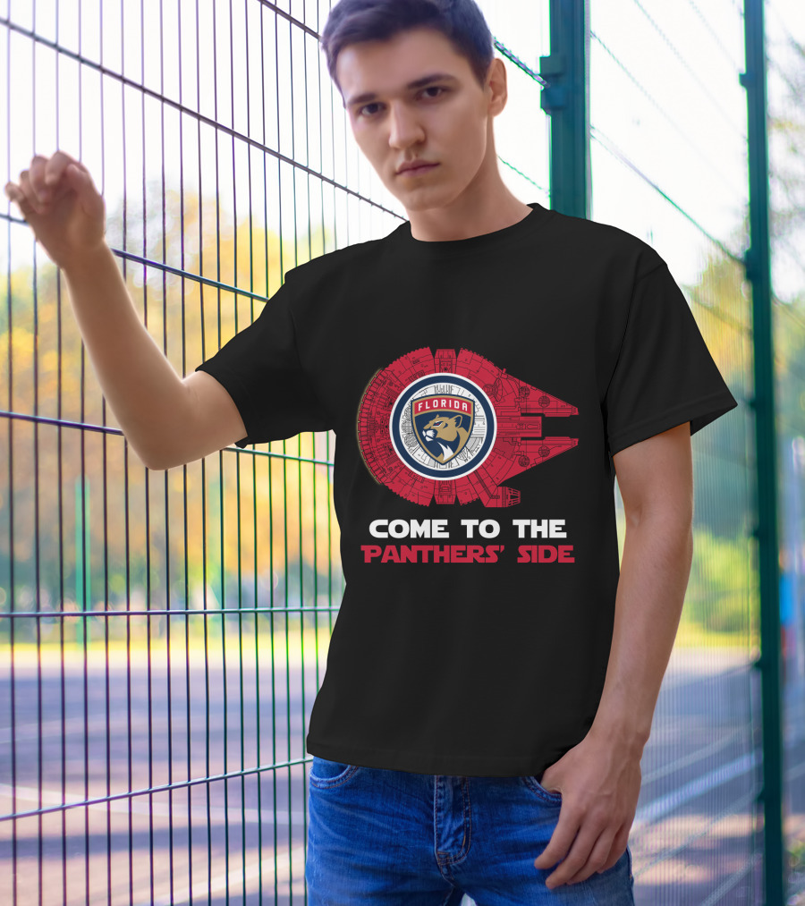 Florida Panthers Come To The Panthers' Side Millennium Falcon T-Shirt