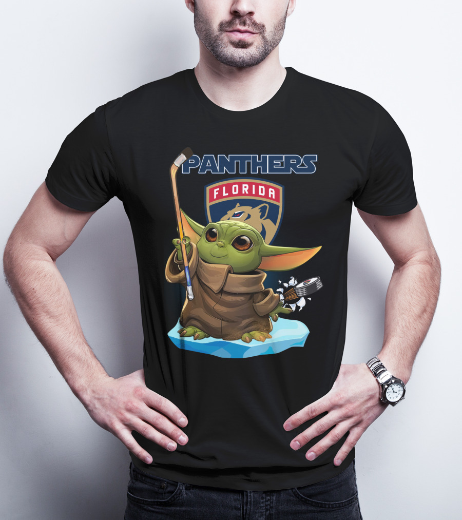 Baby Yoda Florida Panthers Hockey Fun T-Shirt