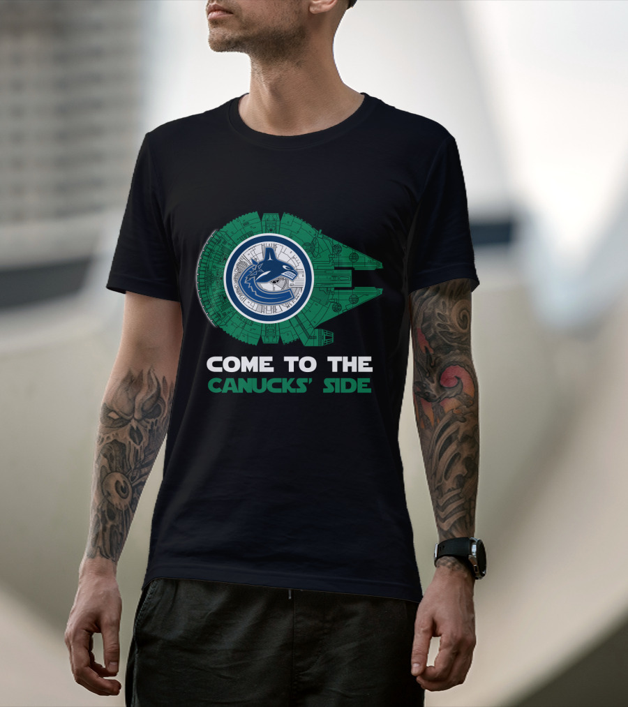 Come To The Canucks' Side Vancouver Canucks Millennium Falcon T-Shirt
