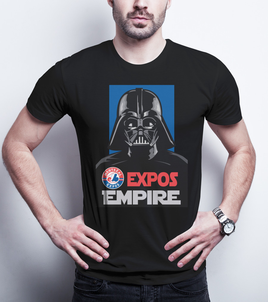 Montreal Expos Empire Darth Vader Star Wars Crossover T-Shirt