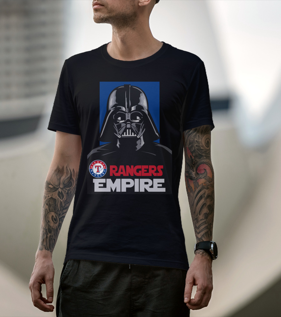 Texas Rangers Empire Darth Vader Sports Crossover T-Shirt