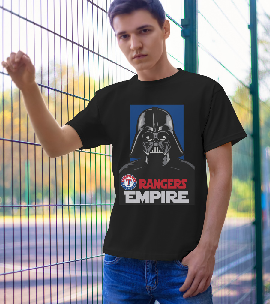 Texas Rangers Empire Darth Vader Sports Crossover T-Shirt