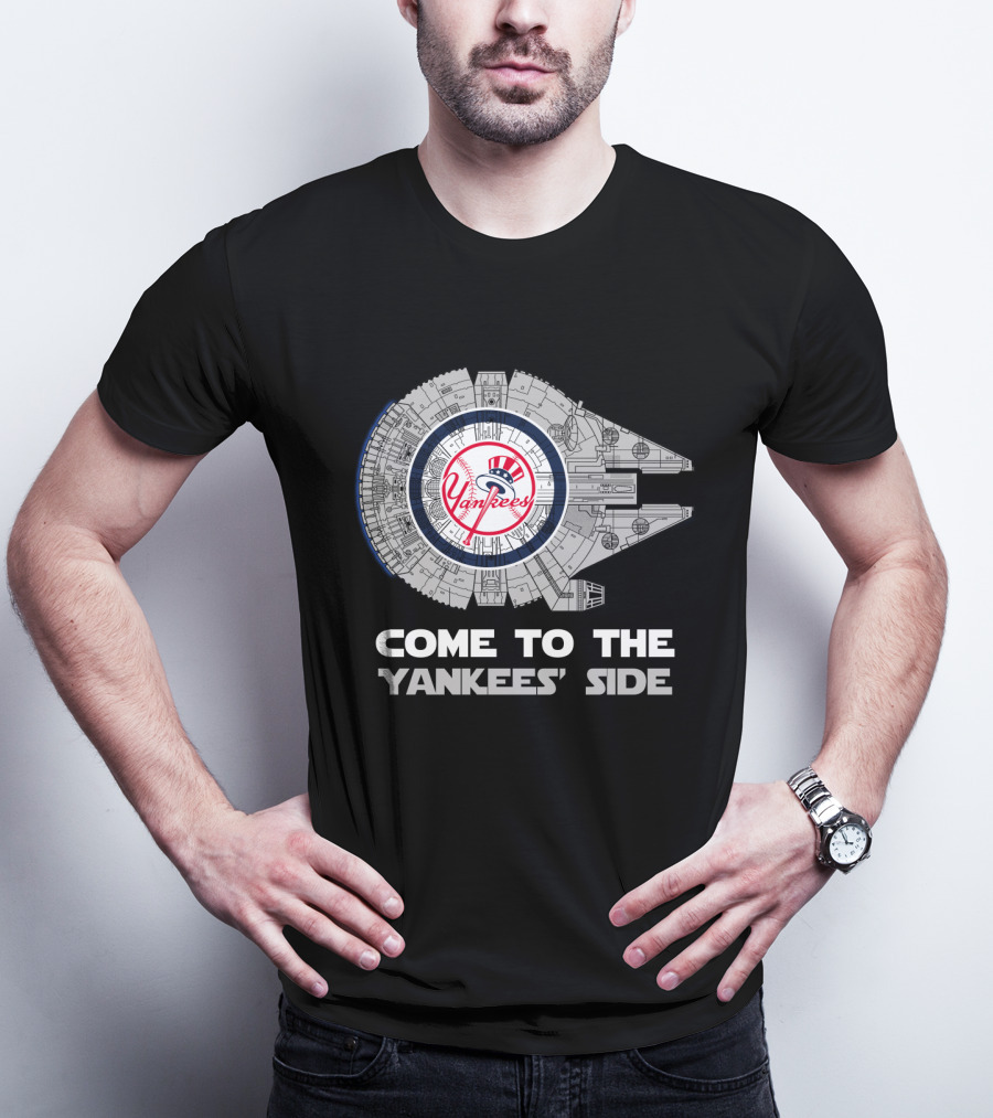 New York Yankees Come To The Yankees' Side Millennium Falcon T-Shirt