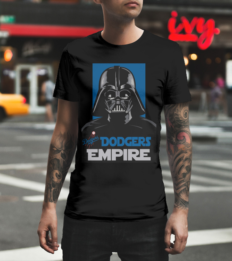 Dodgers Empire Darth Vader Los Angeles Baseball Crossover T-Shirt