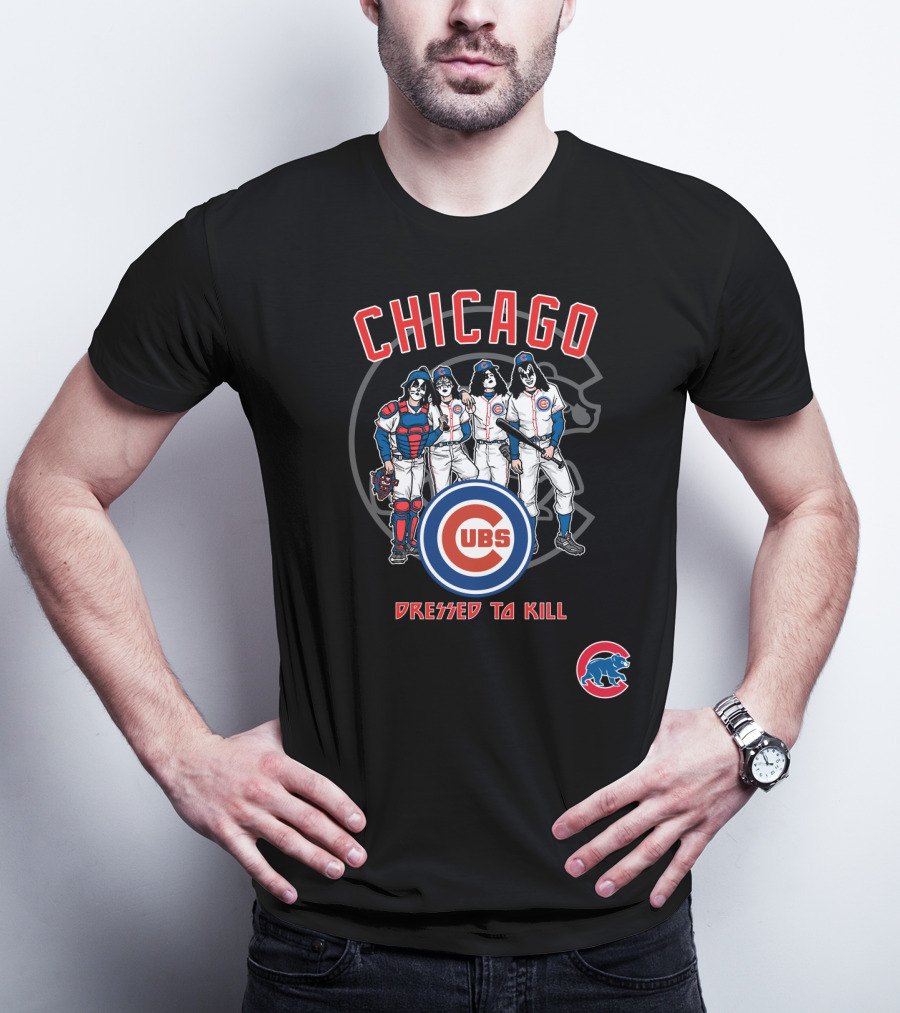 Chicago Cubs KISS Dressed To Kill Crossover T-Shirt