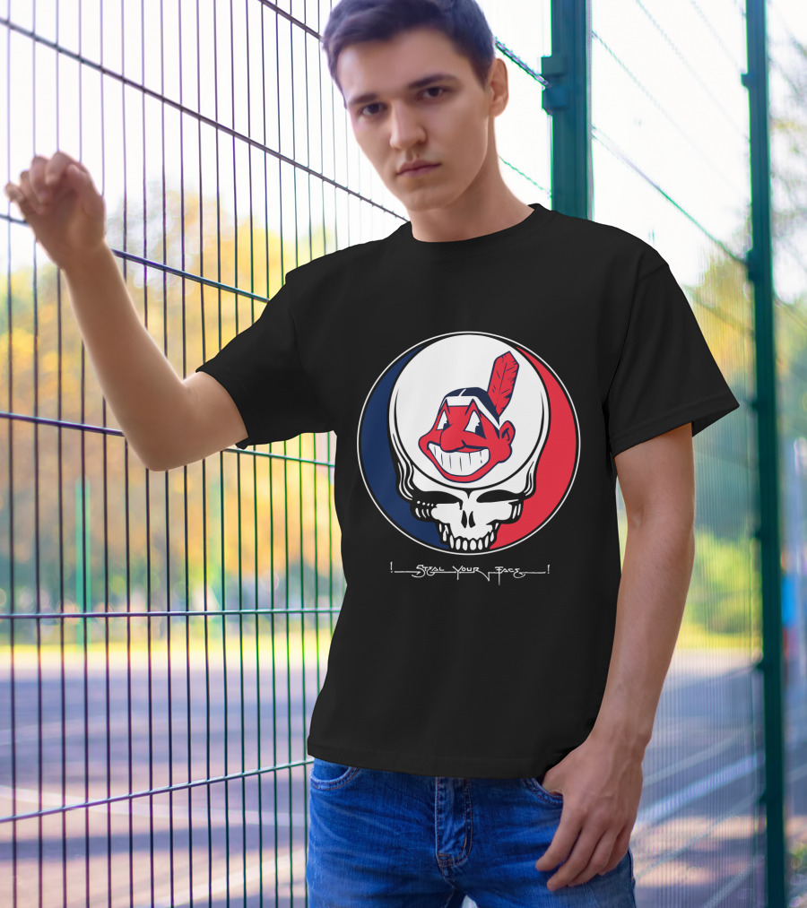 Grateful Dead Cleveland Indians Steal Your Face Icon T-Shirt