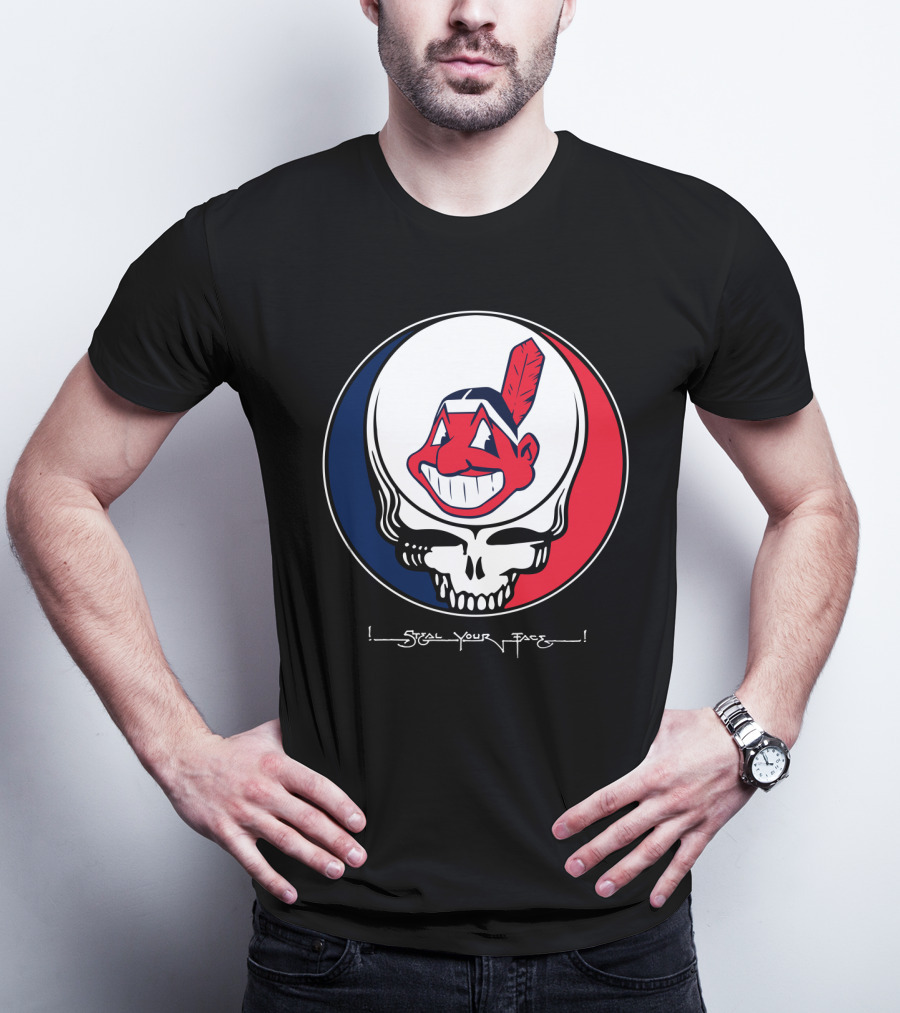 Grateful Dead Cleveland Indians Steal Your Face Icon T-Shirt