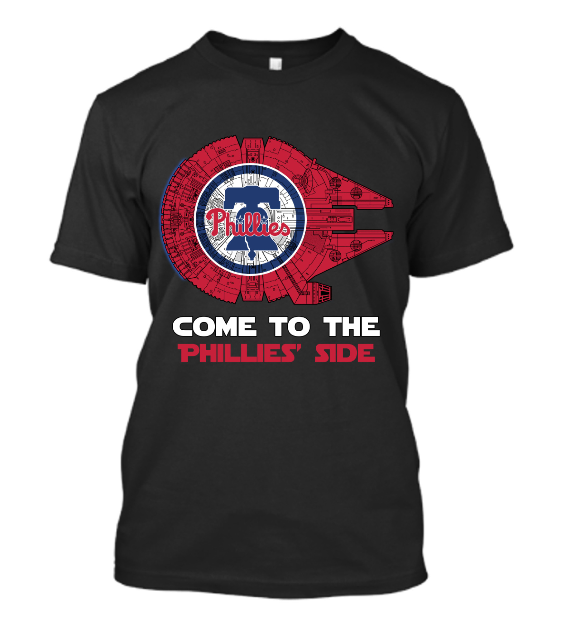 Philadelphia Phillies Come To The Phillies' Side Millennium Falcon T-Shirt