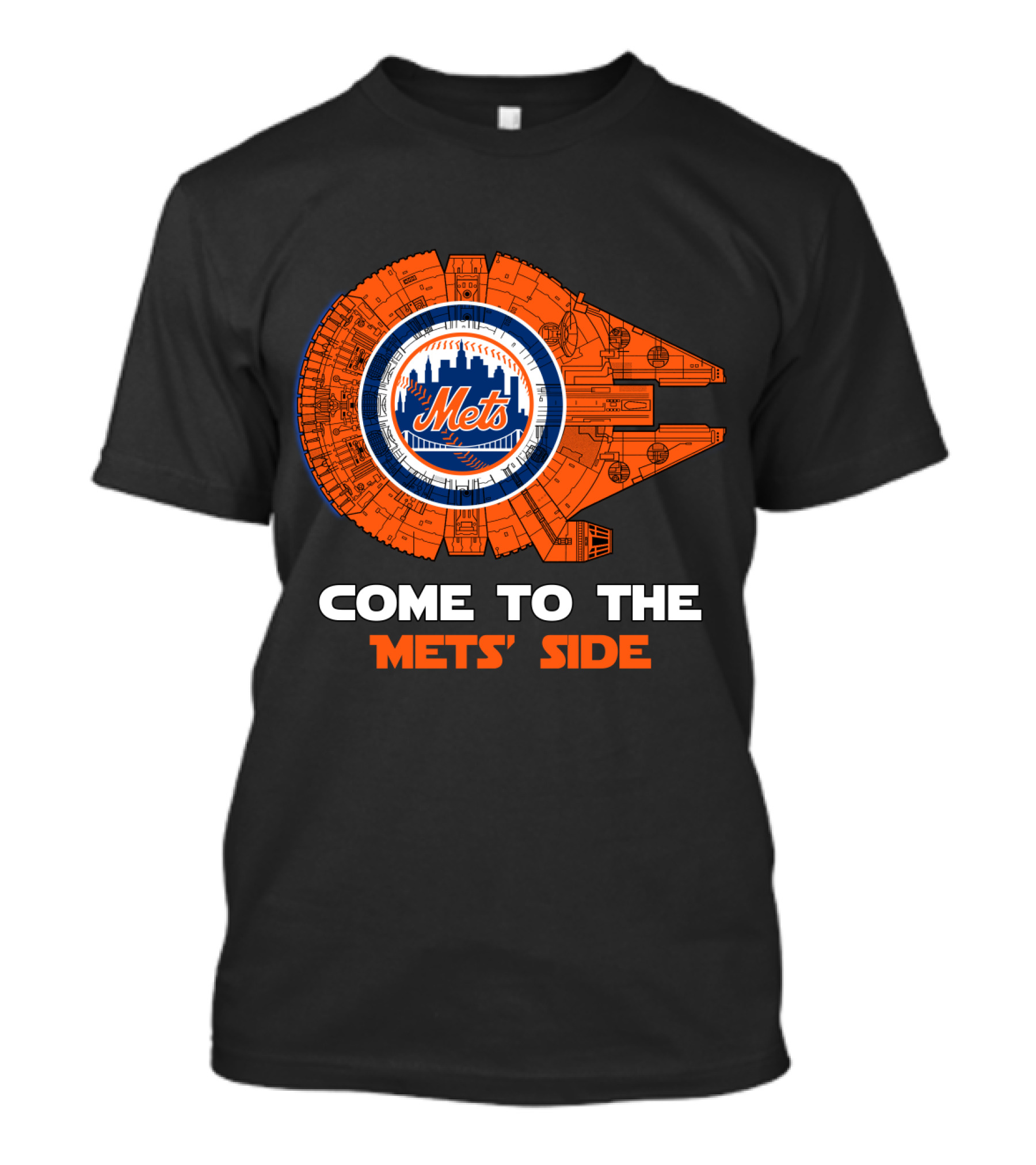 New York Mets Come To The Mets' Side Millennium Falcon T-Shirt