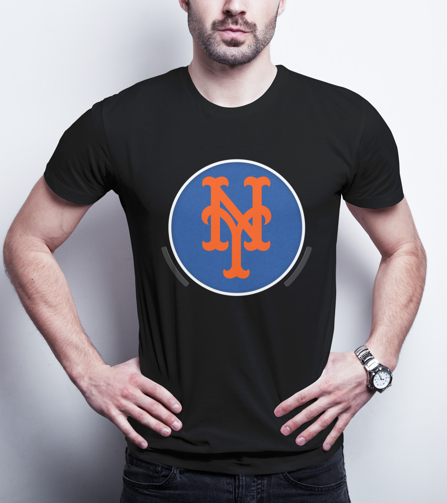 New York Mets Logo Blue Orange Circle T-Shirt