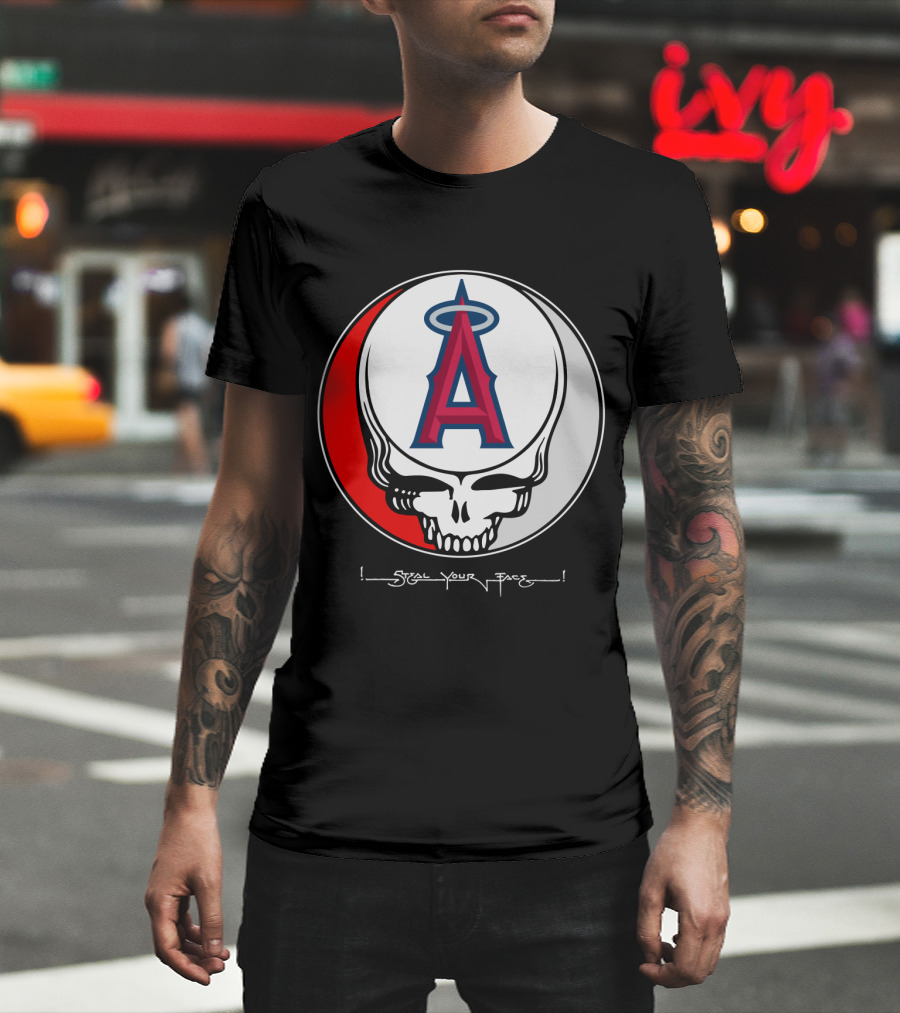 GRATEFUL DEAD Steal Your Face Los Angeles Angels Of Anaheim T-Shirt