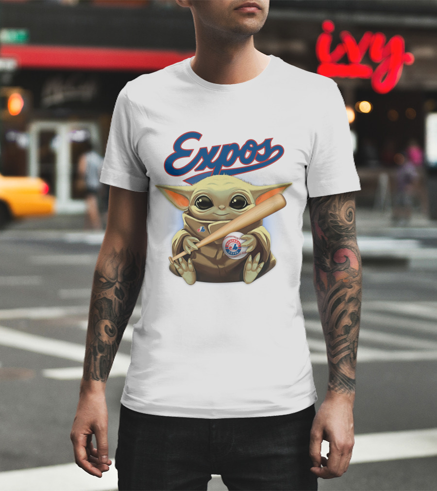 Expos Baseball Baby Yoda Montreal T-Shirt