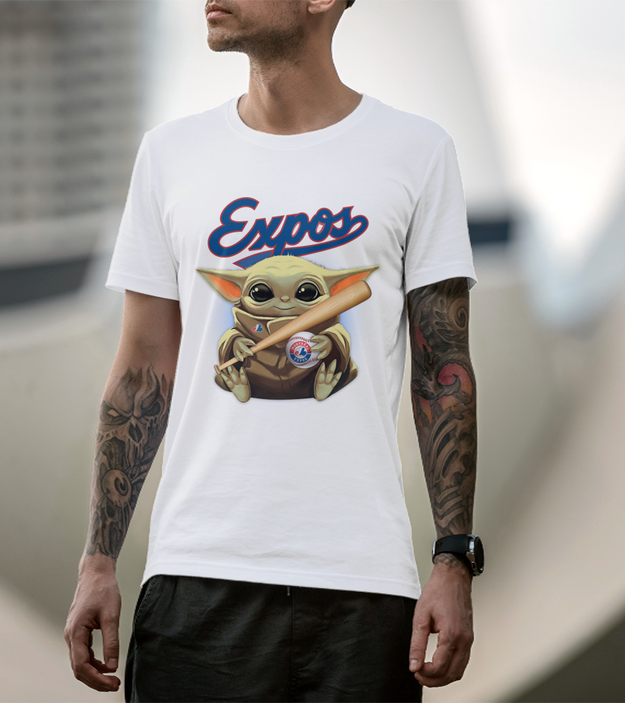 Expos Baseball Baby Yoda Montreal T-Shirt