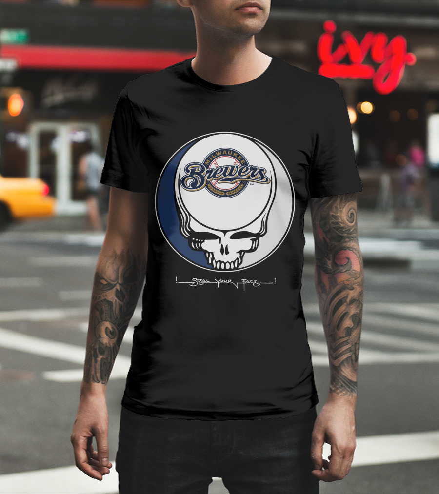 Milwaukee Brewers Steal Your Face Grateful Dead T-Shirt