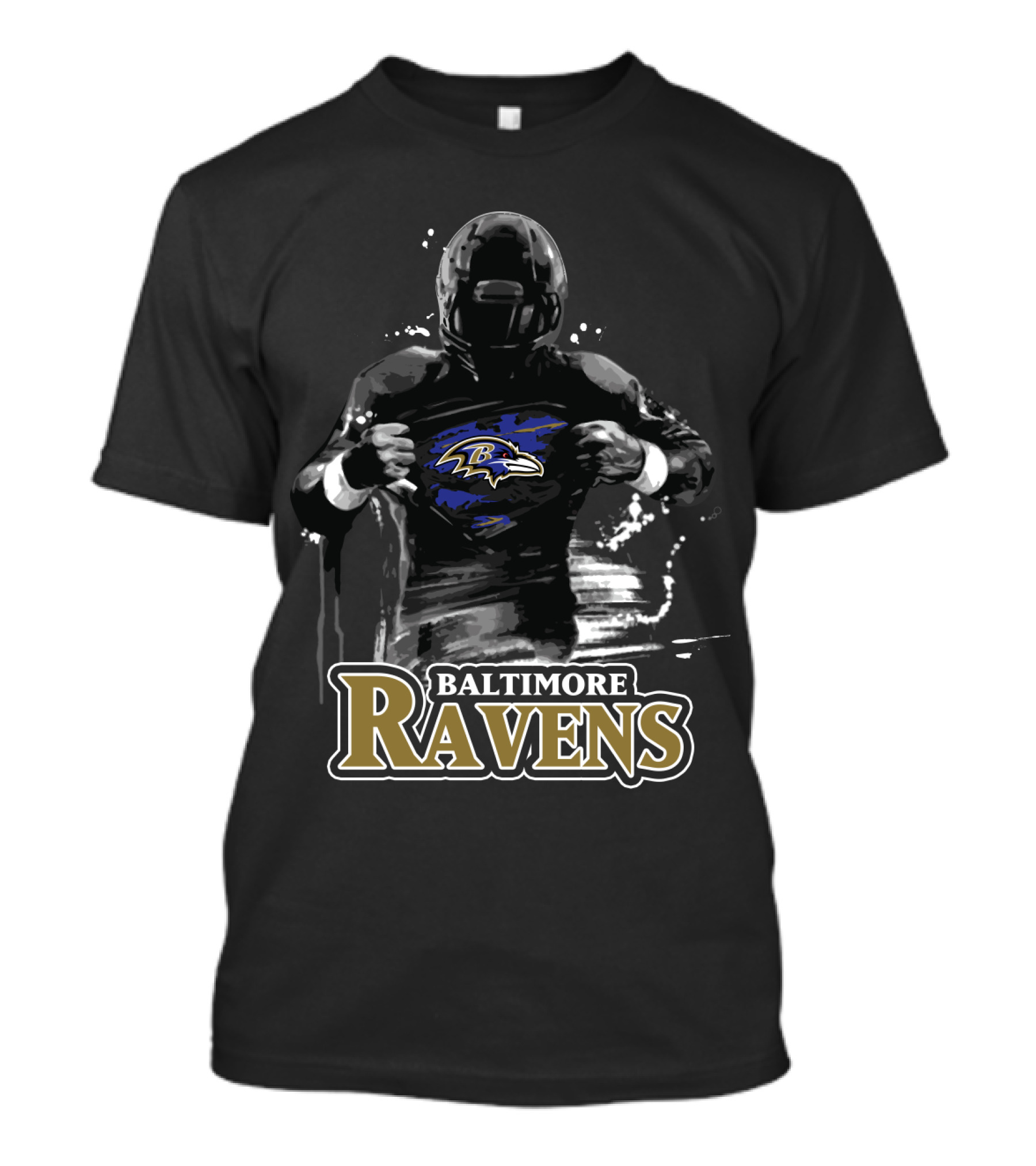 Baltimore Ravens Superhero Football Player T-Shirt