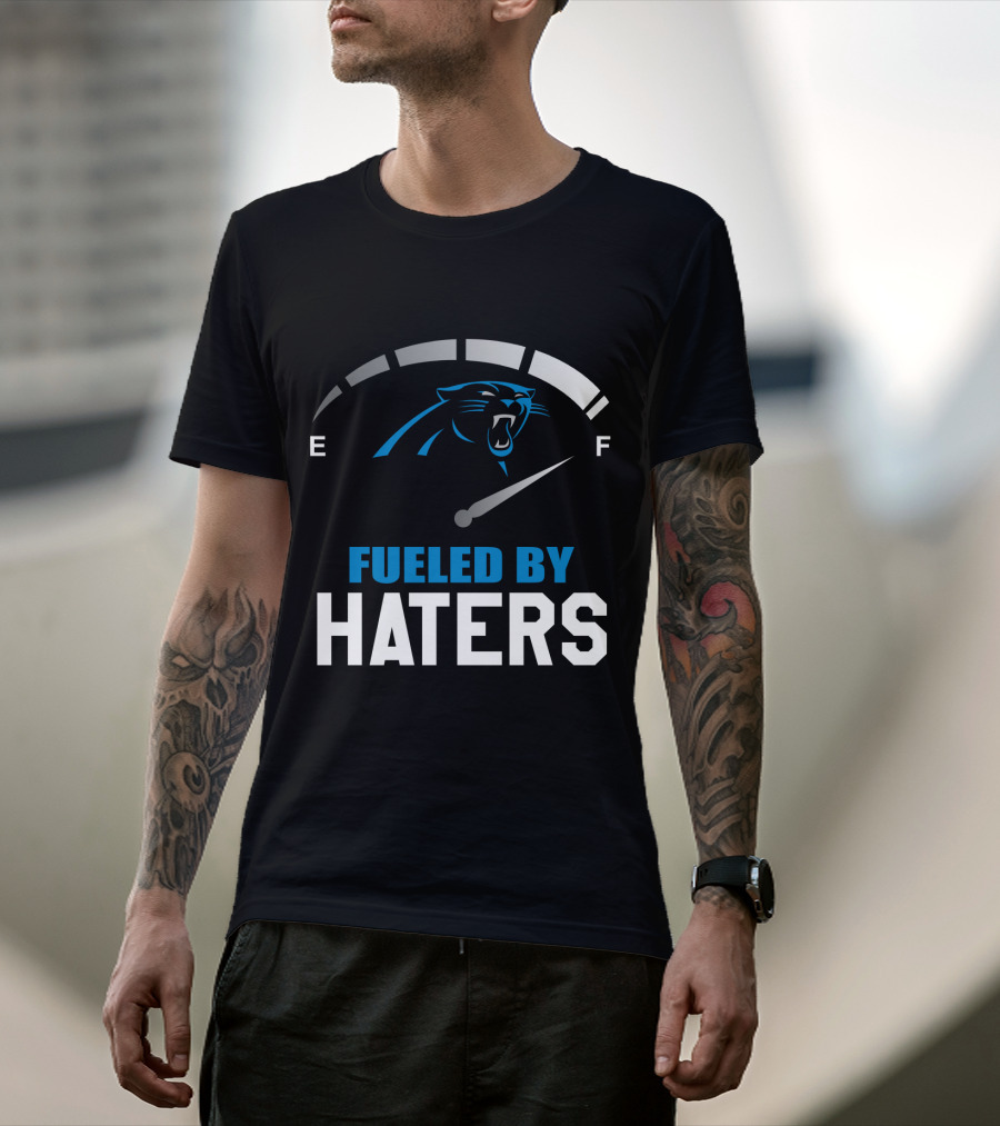 Carolina Panthers Fueled By Haters Full Tank Gauge T-Shirt