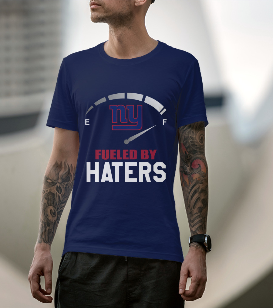 New York Giants Ny Fueled By Haters Fuel Gauge T-Shirt