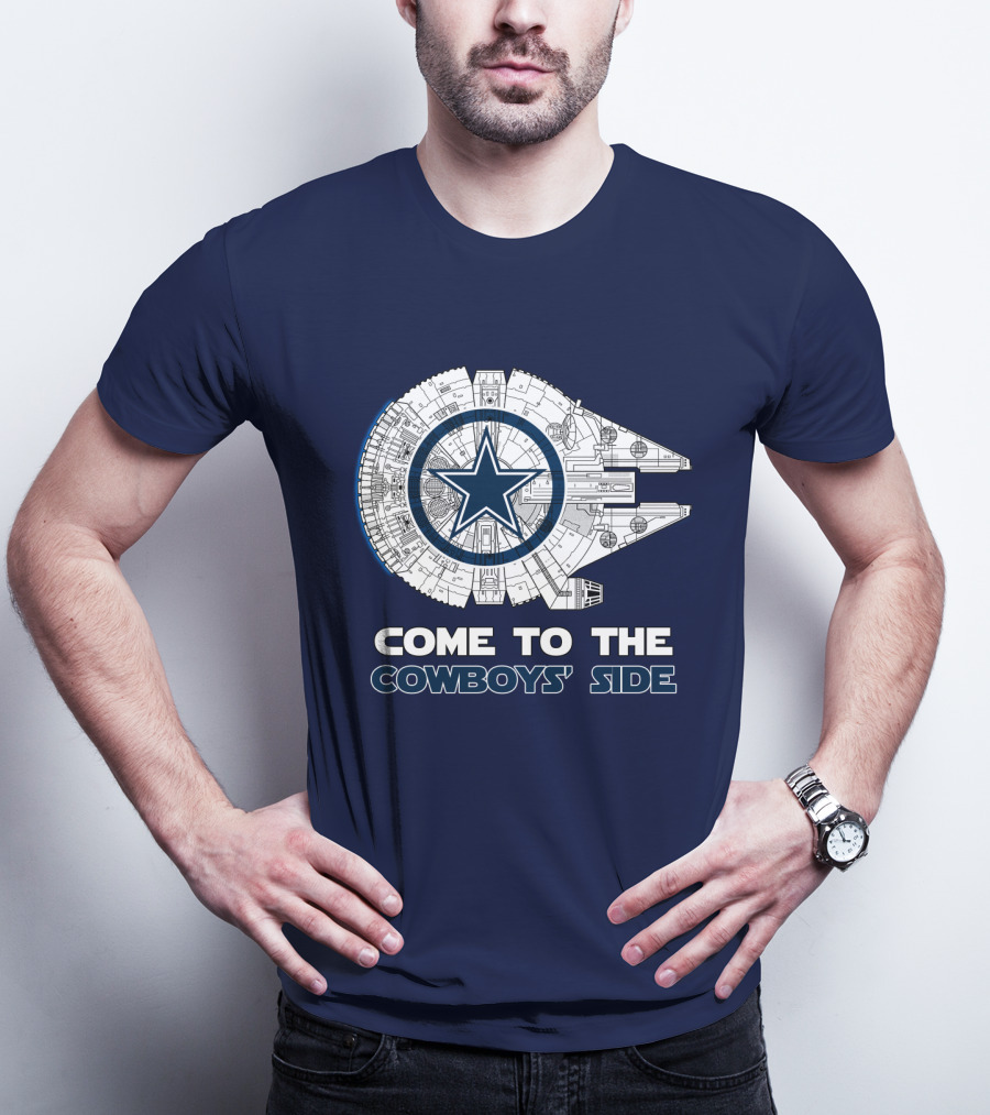 Come To The Cowboys' Side Millennium Falcon Star Cowboys T-Shirt