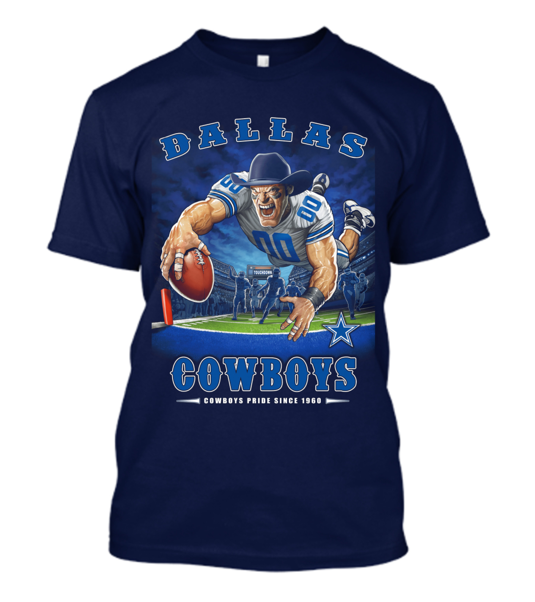 Dallas Cowboys Pride Since 1960 Touchdown End Zone Nfl T-Shirt