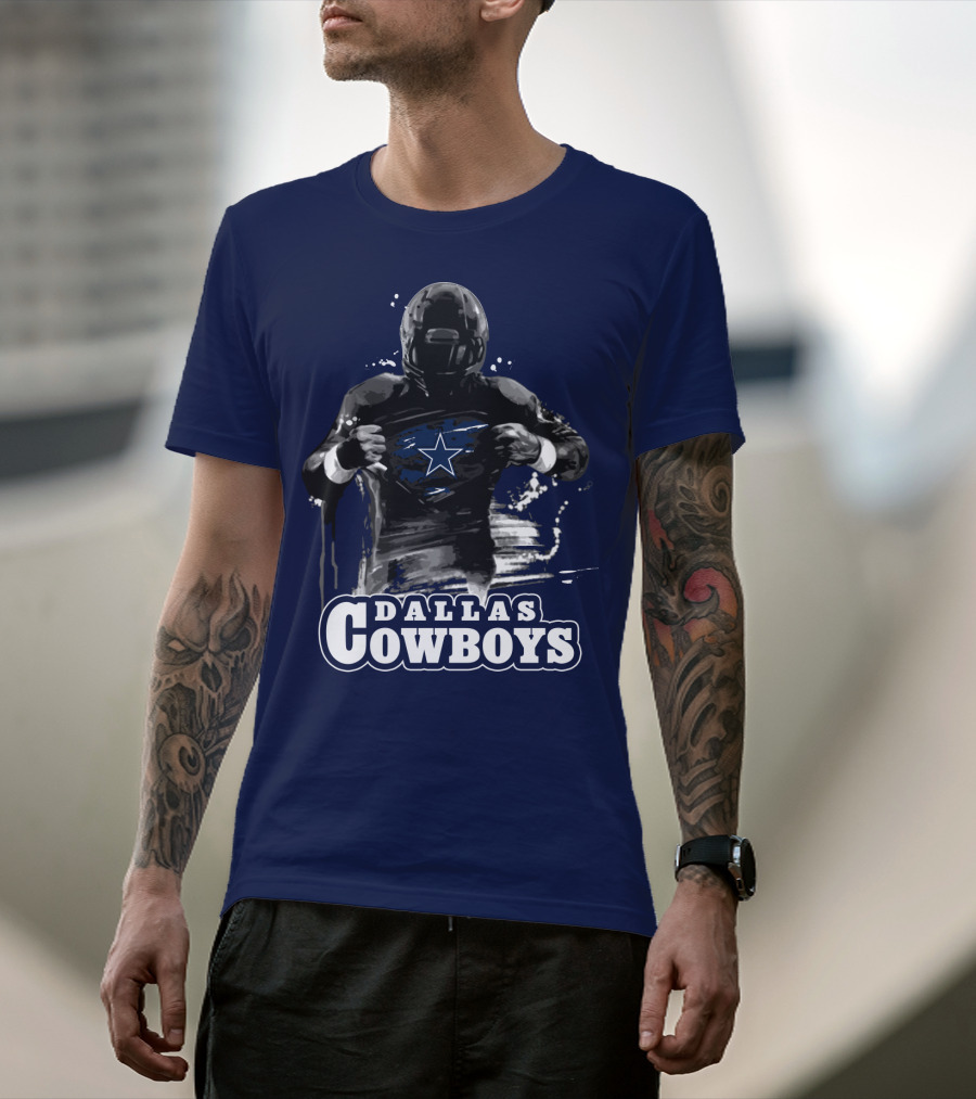 Dallas Cowboys Superhero Star Icon Football Player T-Shirt