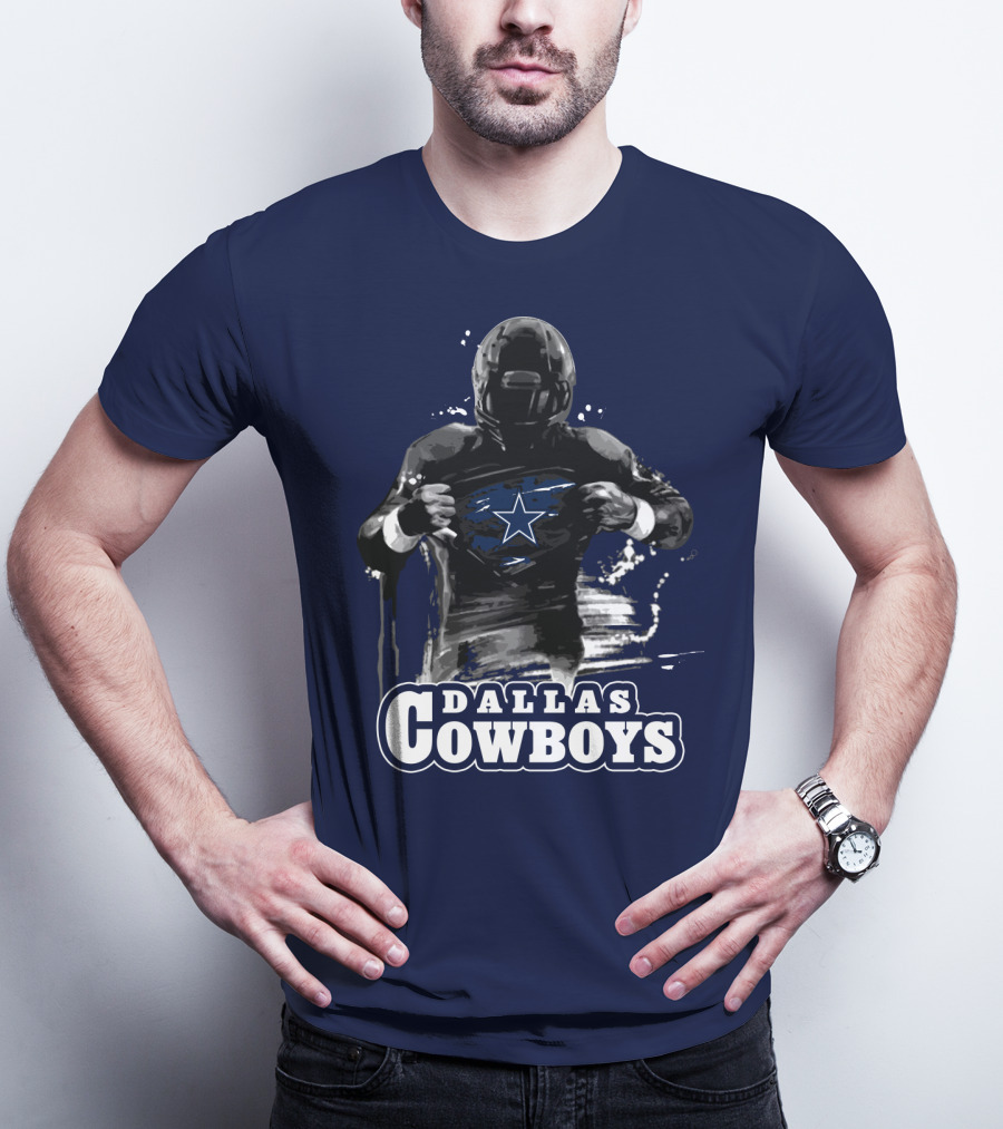 Dallas Cowboys Superhero Star Icon Football Player T-Shirt