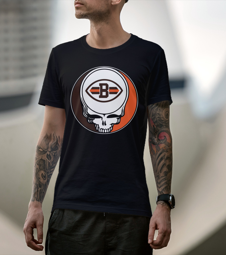 Grateful Dead Cleveland Browns Skull T-Shirt