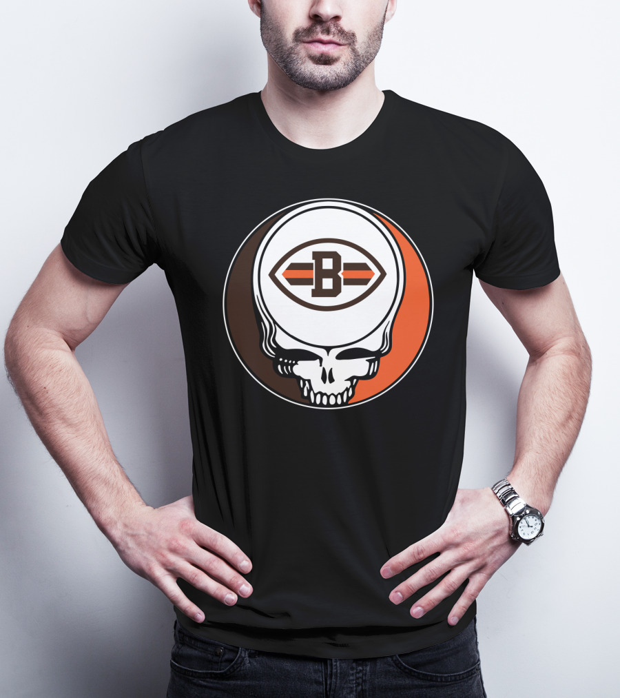 Grateful Dead Cleveland Browns Skull T-Shirt