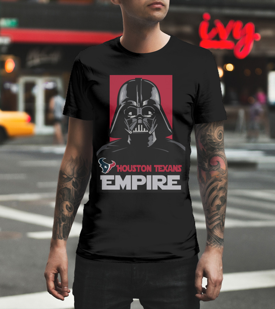 Houston Texans Empire Darth Vader Star Wars Crossover Fan Gear T-Shirt