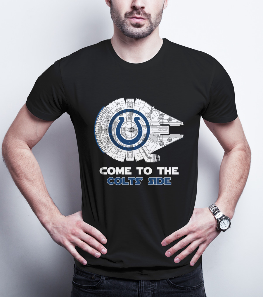 Come To The Colts' Side Millennium Falcon Indianapolis Colts T-Shirt