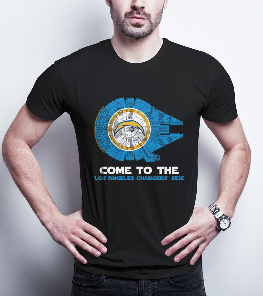 Come To The 'Los Angeles Chargers’ Side Millennium Falcon T-Shirt
