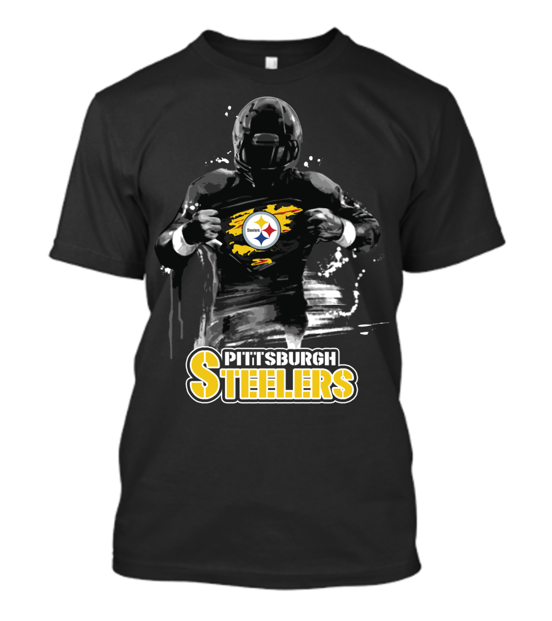 Pittsburgh Steelers Superhero Style Emblem Fan Pride T-Shirt