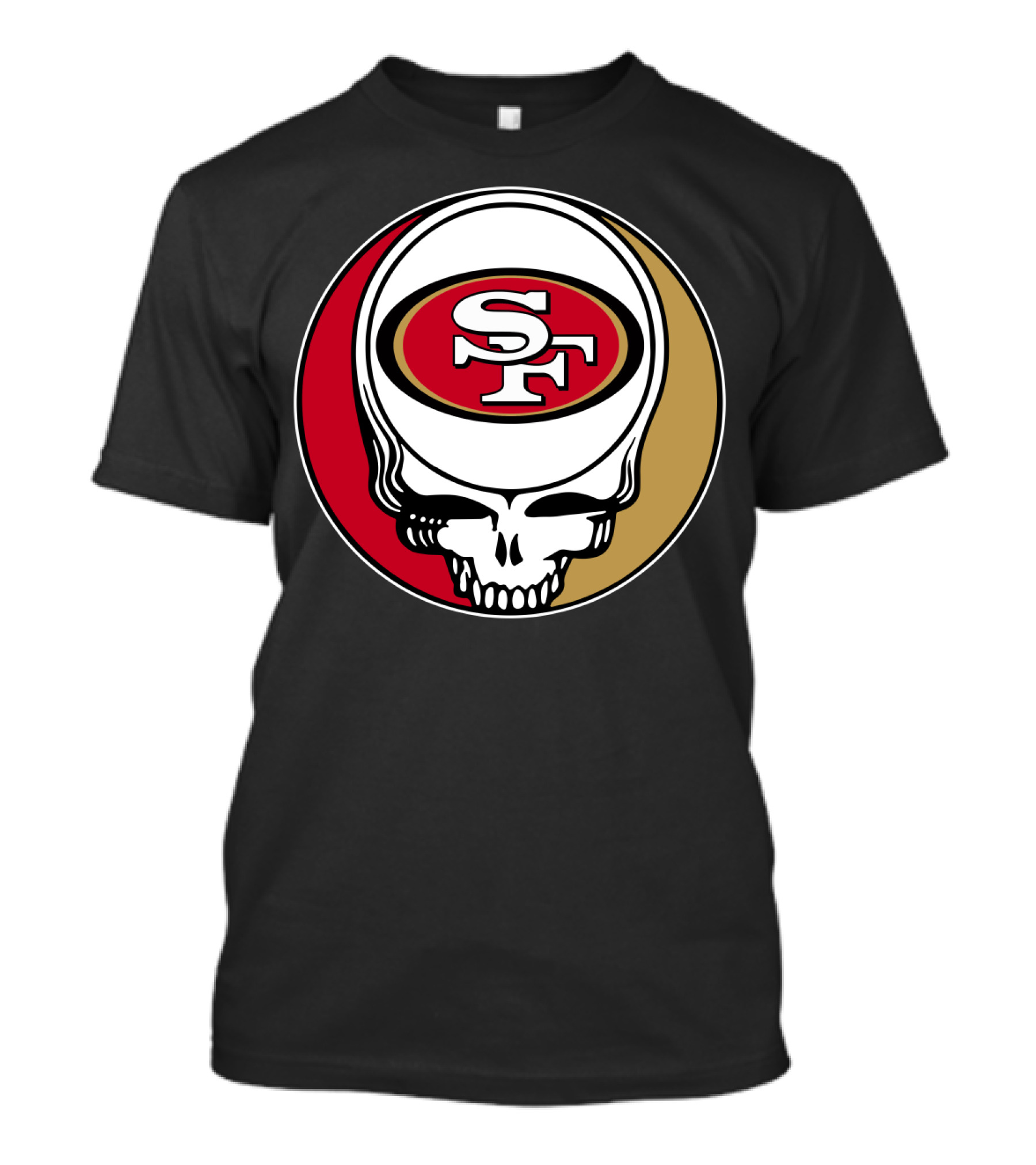 Grateful Dead San Francisco 49ers Skull Logo Combination T-Shirt