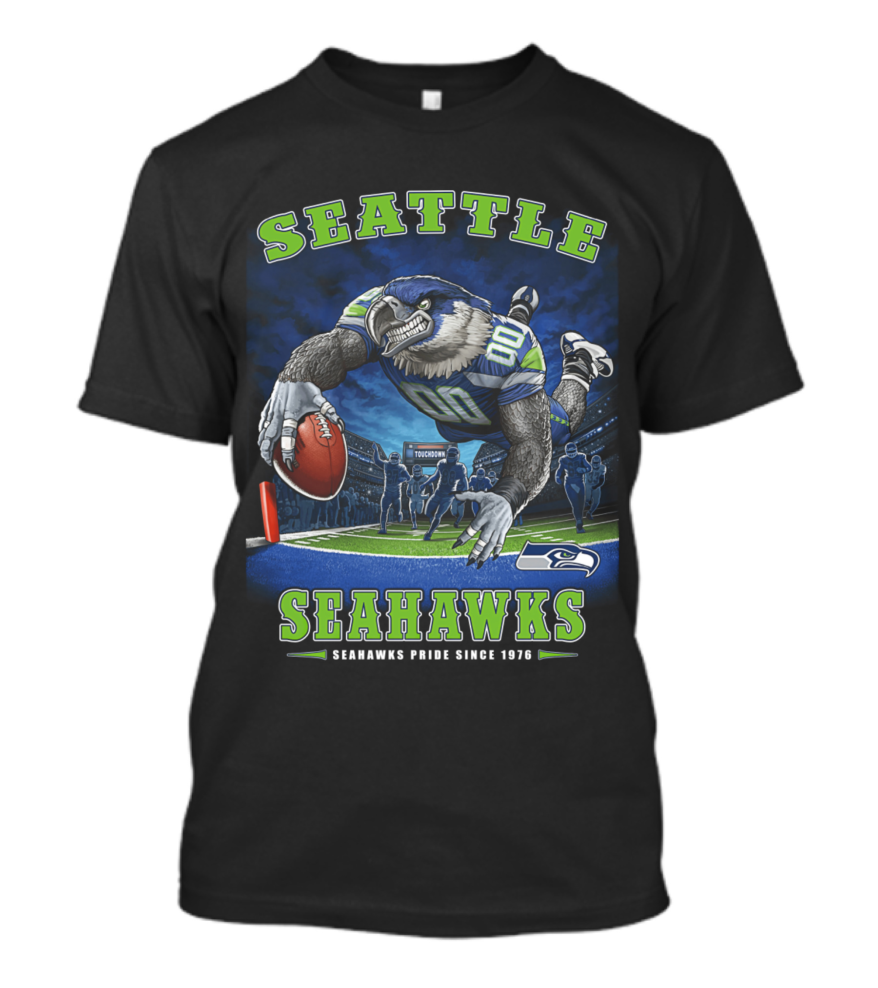 Seattle Seahawks Pride Since 1976 End Zone Touchdown Nfl T-Shirt