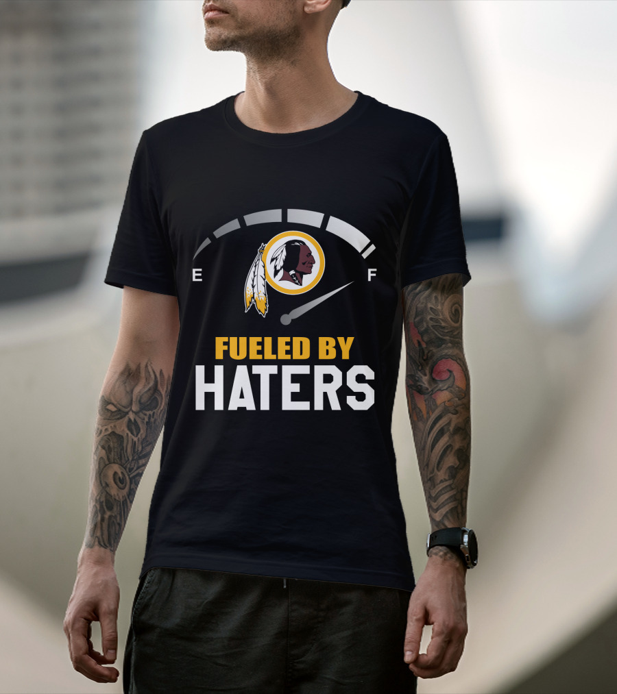 Fueled By Haters Washington Redskins Logo Fuel Gauge T-Shirt