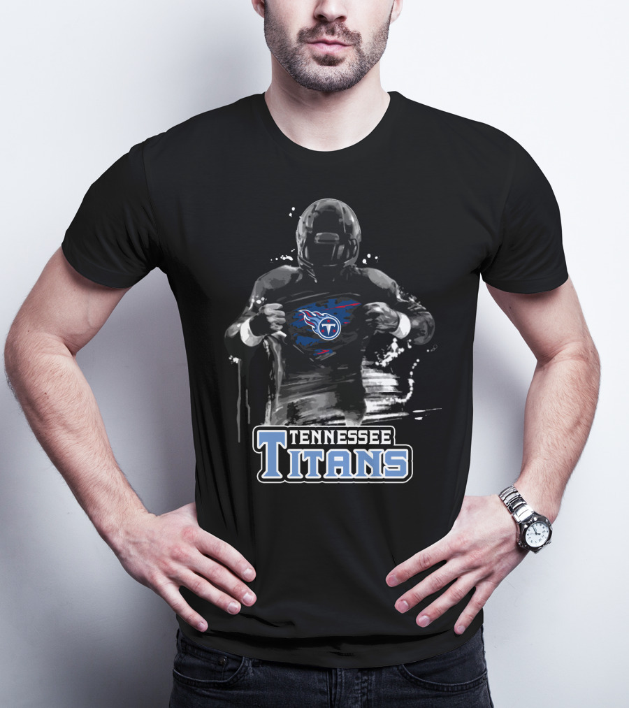 Tennessee Titans Football Superhero Fan Gear T-Shirt
