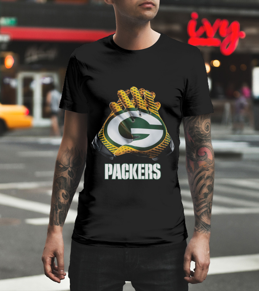 Packers Green Bay Nfl Gloves T-Shirt