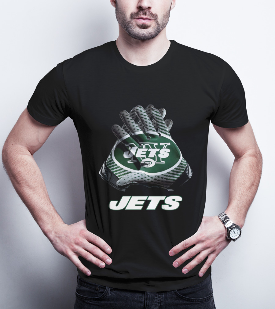 New York Jets Nfl Team Logo Gloves Jets T-Shirt