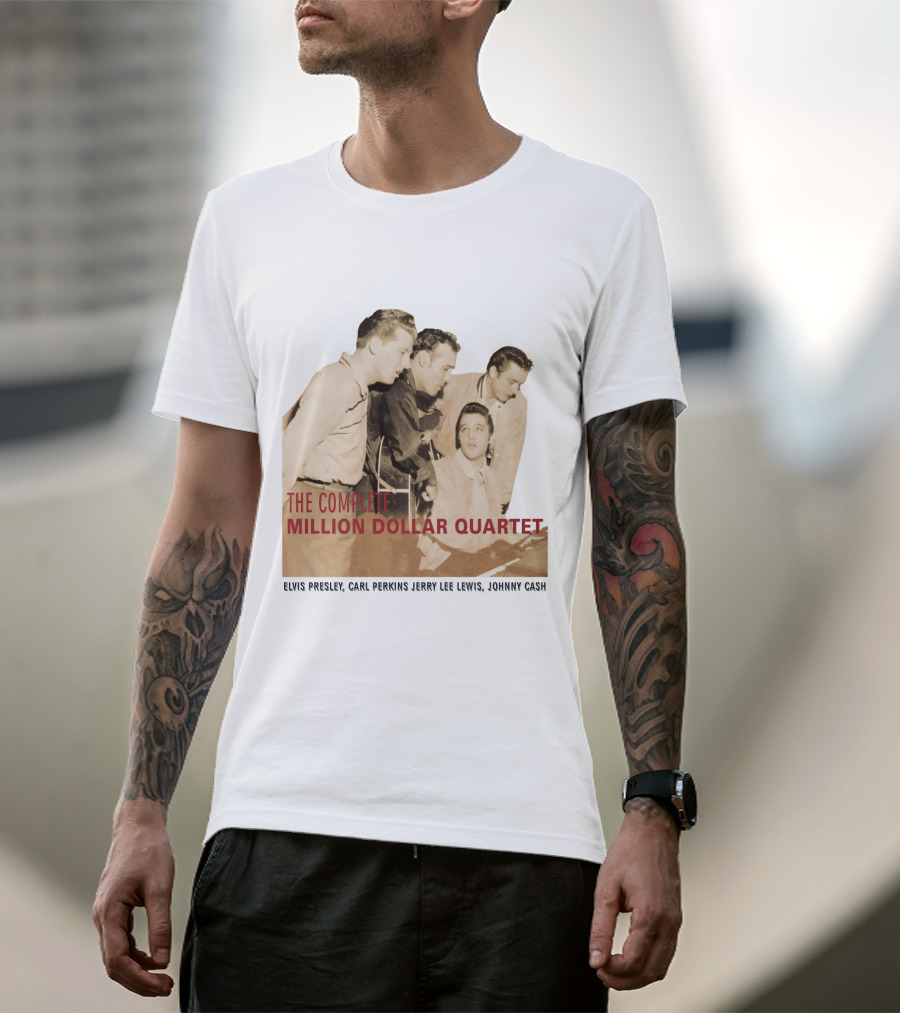 The Complete Million Dollar Quartet Elvis Presley Carl Perkins Jerry Lee Lewis Johnny Cash T-Shirt